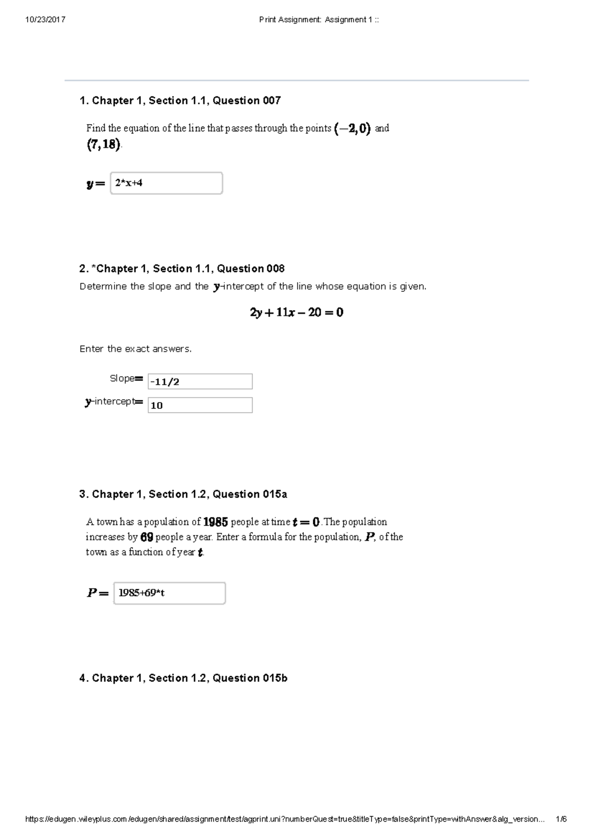 HW1 - Weekly HW Assignments - 1. Chapter 1, Section 1, Question 007 2 ...