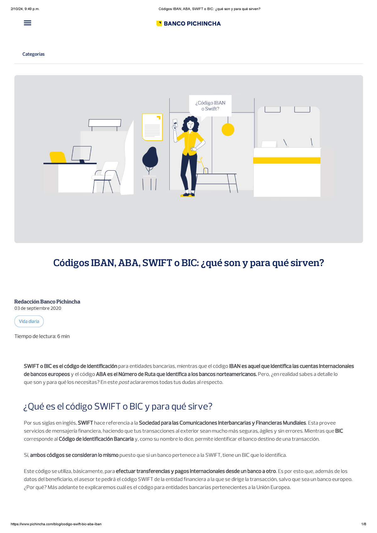 Códigos IBAN, ABA, Swift o BIC ¿qué son y para qué sirven - Categorías ...