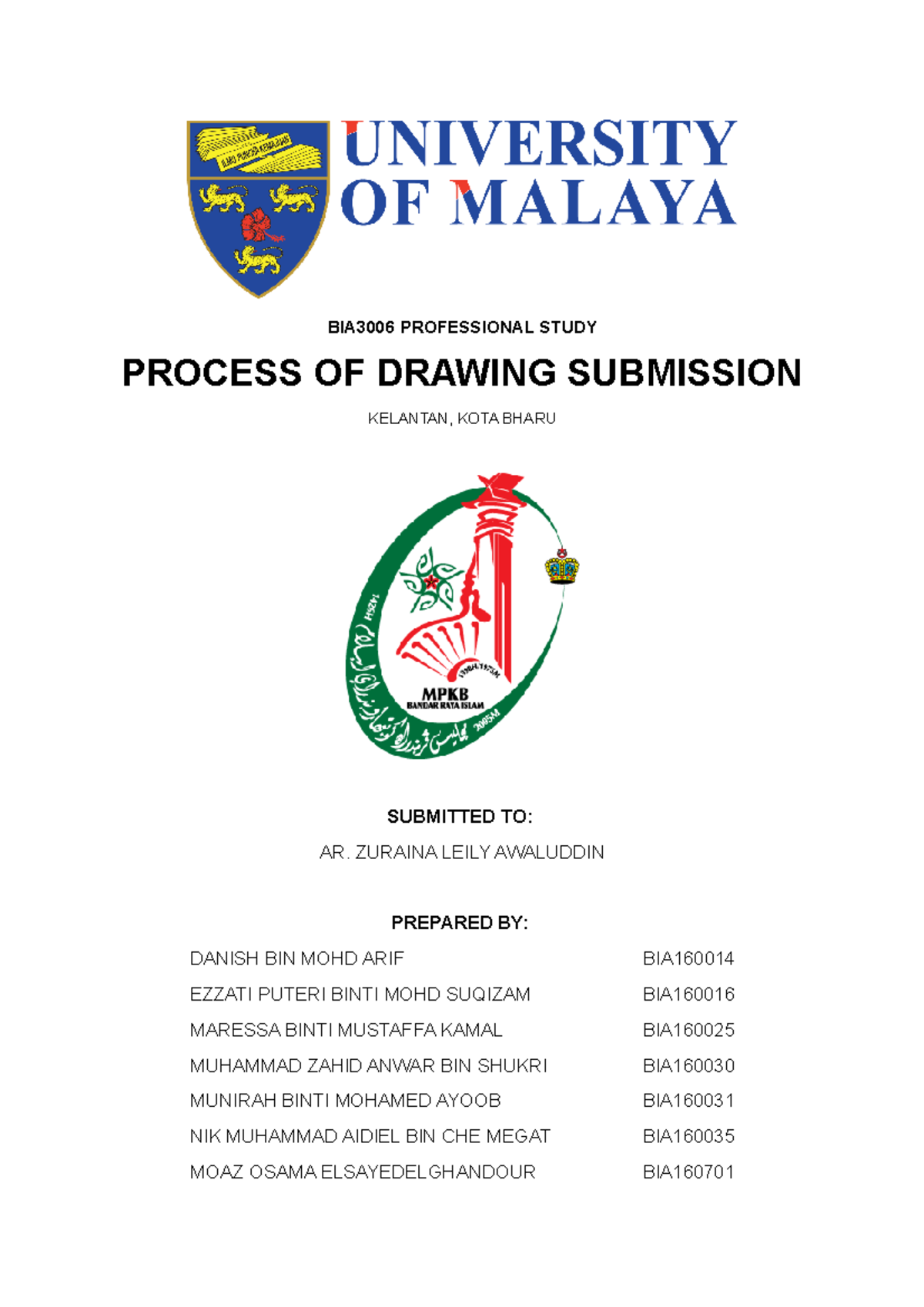 Contoh Senior Submit Report - BIA3006 PROFESSIONAL STUDY PROCESS OF ...