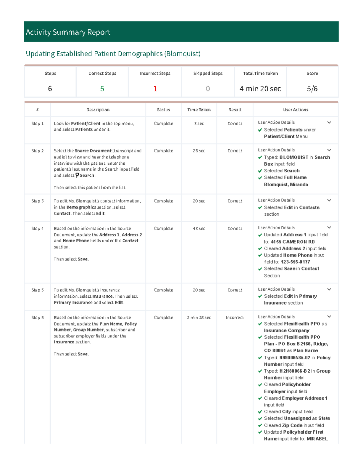 Updating Established Patient Demographics (Blomquist) - Complete 3 sec ...