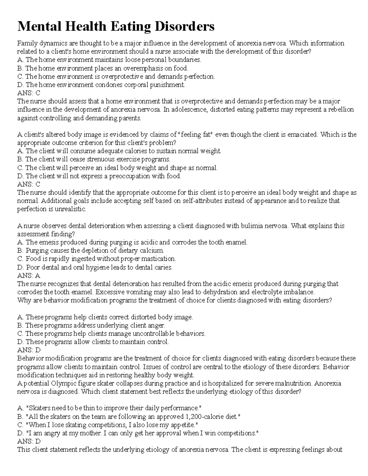 Mental Health Eating Disorders - Mental Health Eating Disorders Family ...