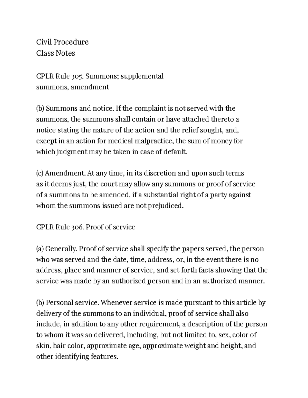 Civil Proceudre 8 - CPLR Rule 305. Summons; supplemental summons ...
