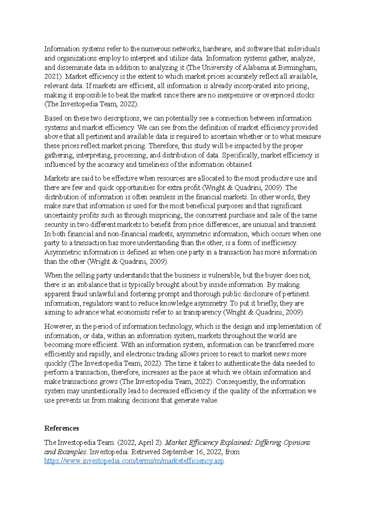 BUS 2203 UNIT 3 Discussion Forum - Information systems refer to the ...