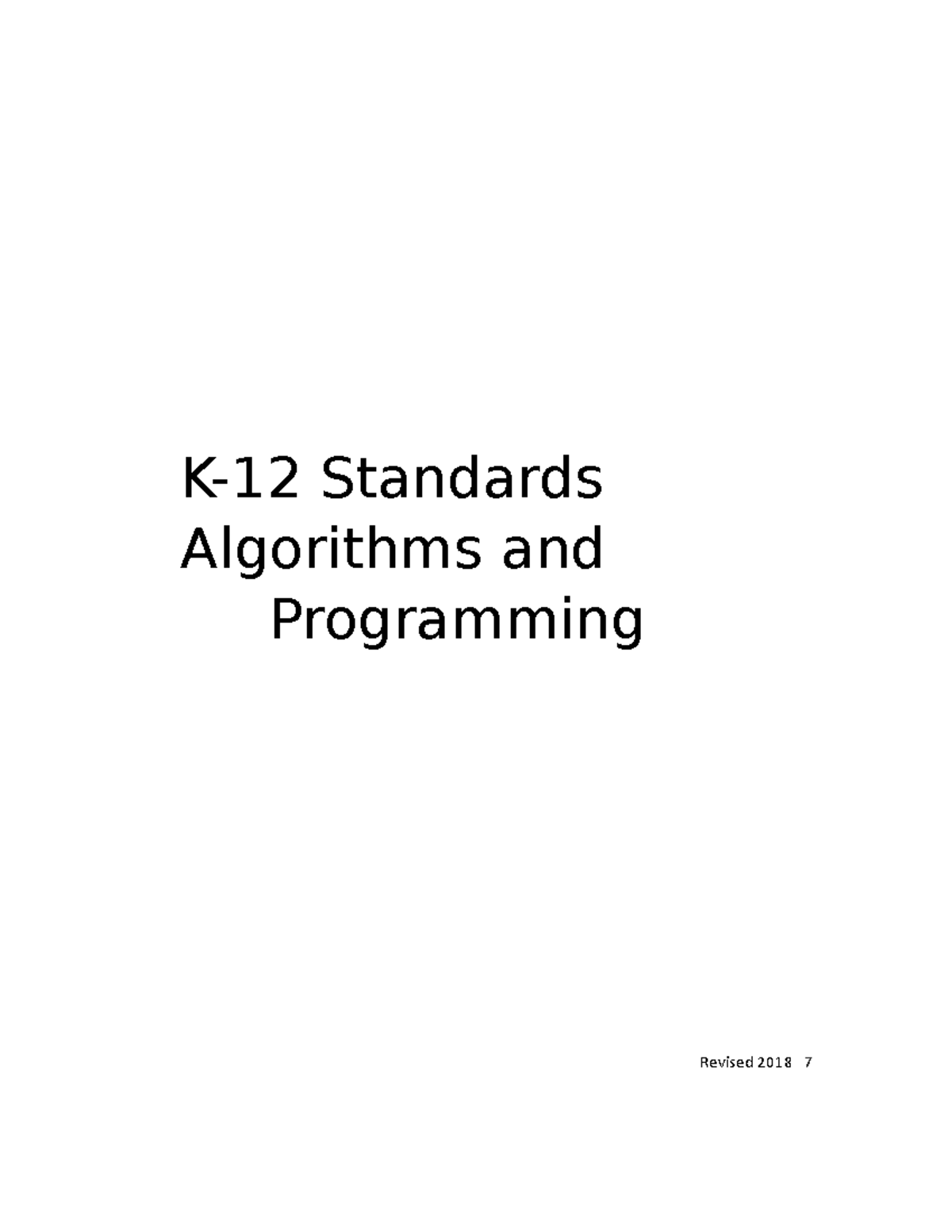 Cs-standardsalgorithmsprogramming - K-12 Standards Algorithms and ...