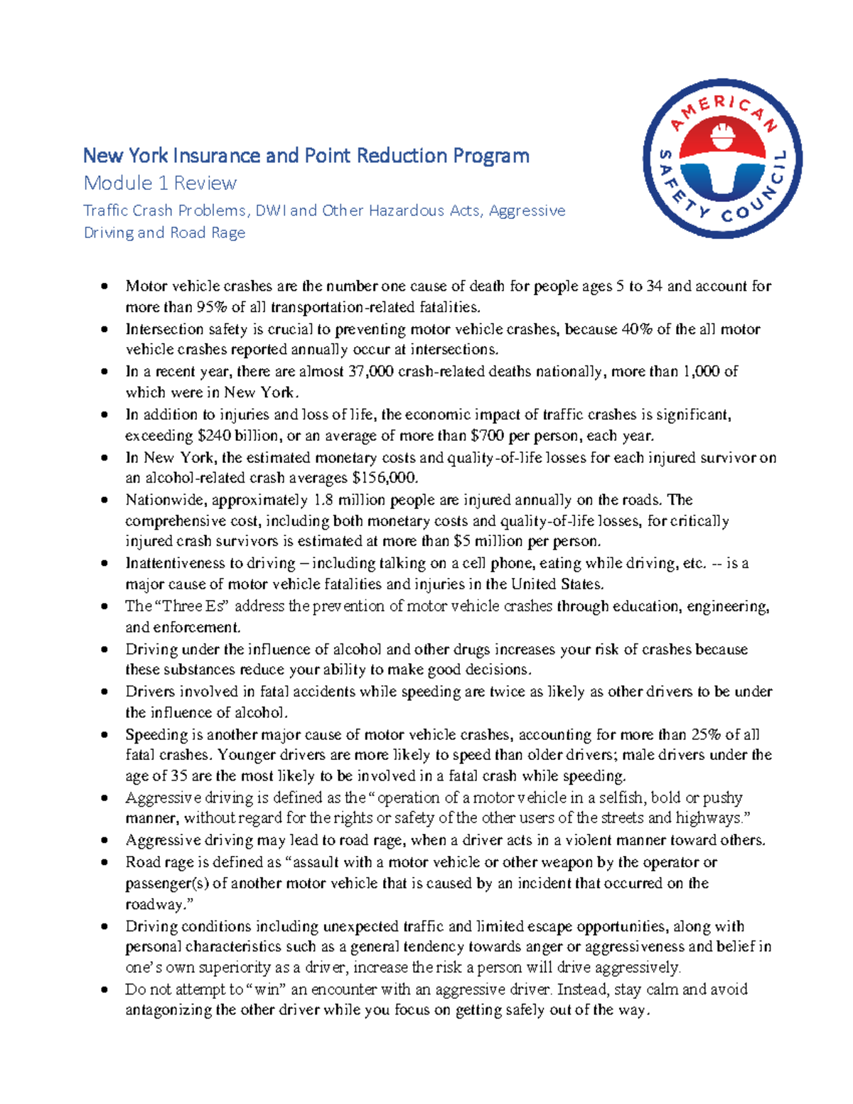 Module 1 Review - How to control you appetite - New York Insurance and ...