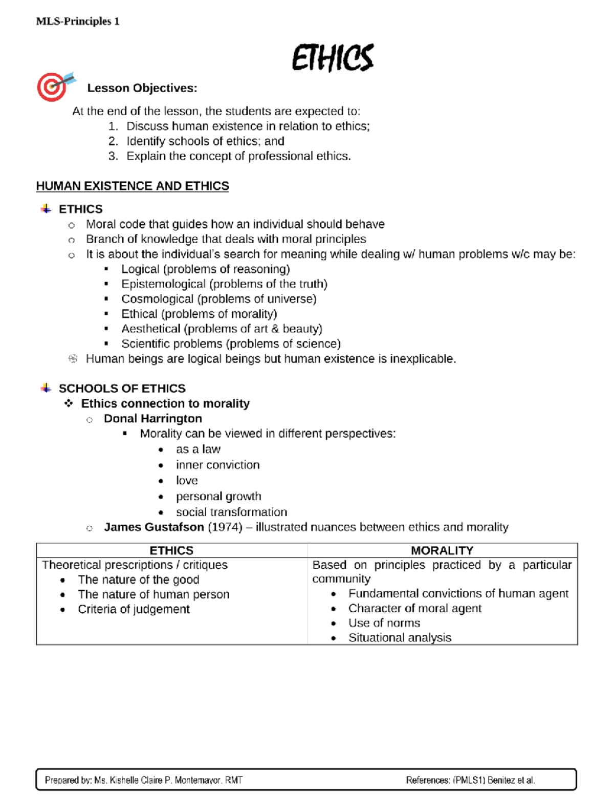 III. Ethics - PMLS - Medical Laboratory Science - Studocu