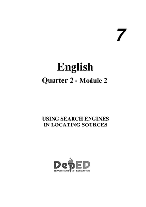 1 Q2 English - Second Quarter Module 1 for Grade 7 Class - 7 English ...