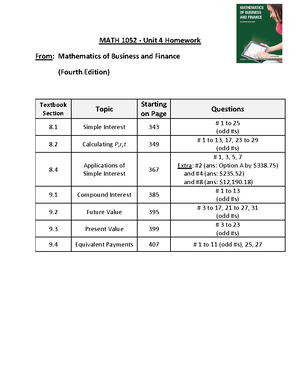 MATH-1052 - Fanshawe - Business Math - Studocu
