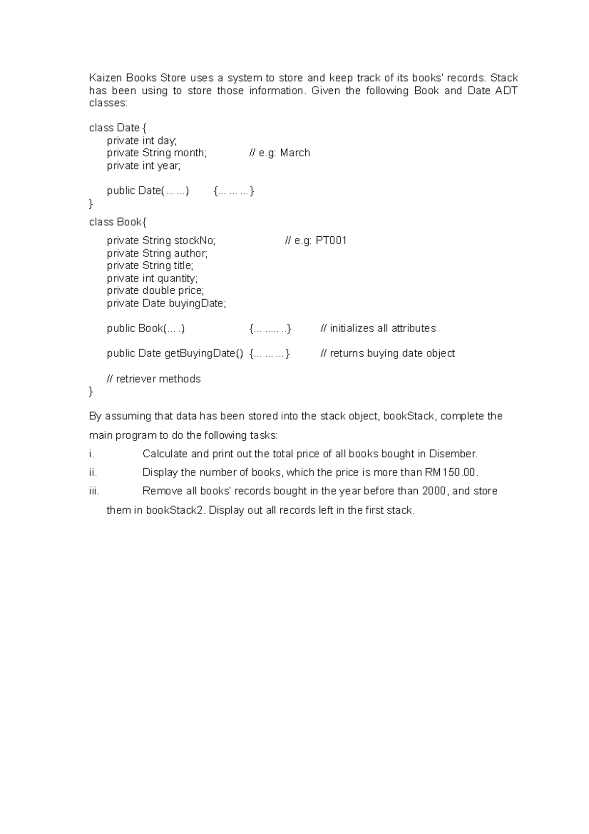 Exercise Stack - gunelah sebaik mungkin - Fundamentals Of Data Structures - UiTM - Studocu