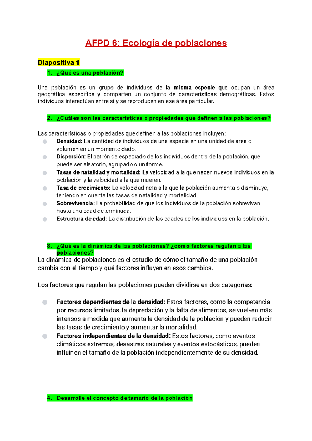 AFPD 6 - ................. - AFPD 6: Ecología de poblaciones ...