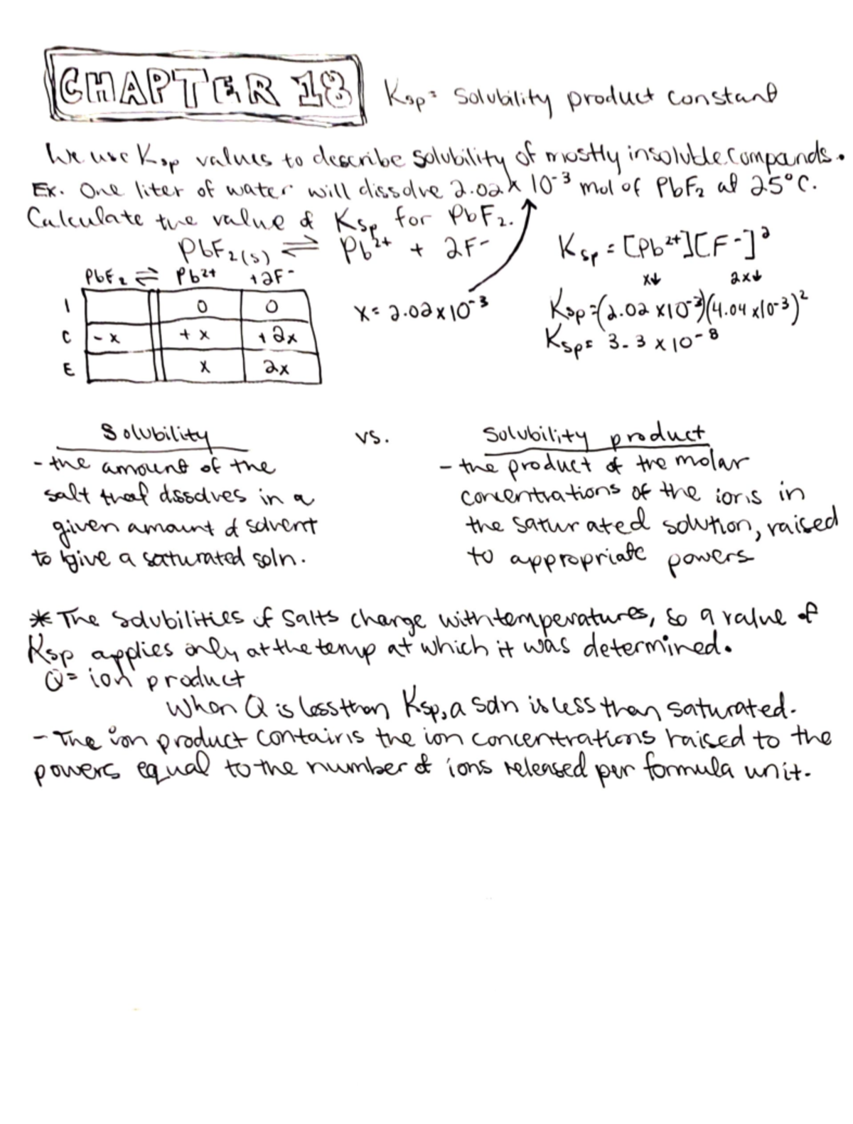 Chapter 18 - CHAPTER 18 Kap3 Solubility product constant We use kop ...