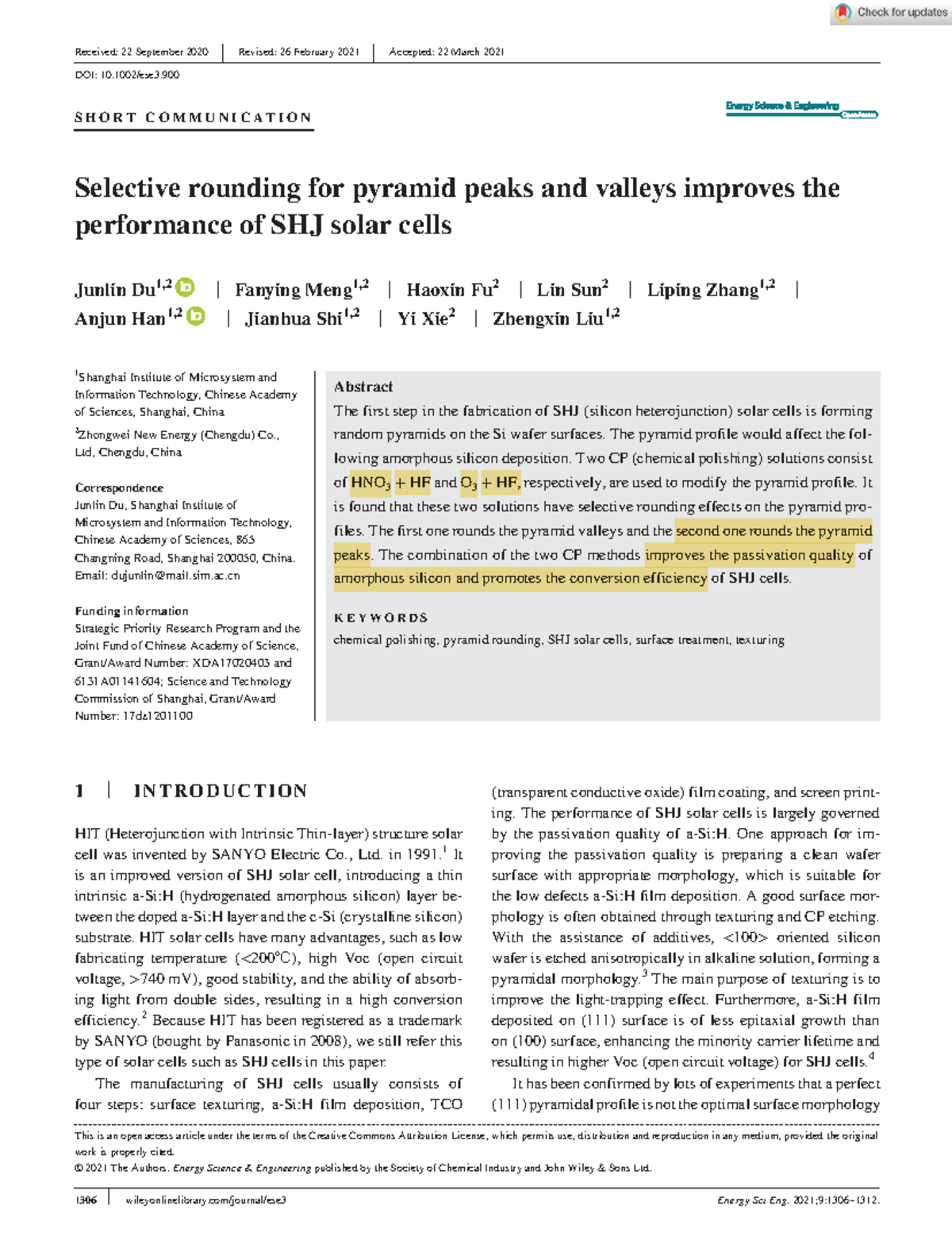 Energy Science Engineering - 2021 - Du - Selective rounding for pyramid ...