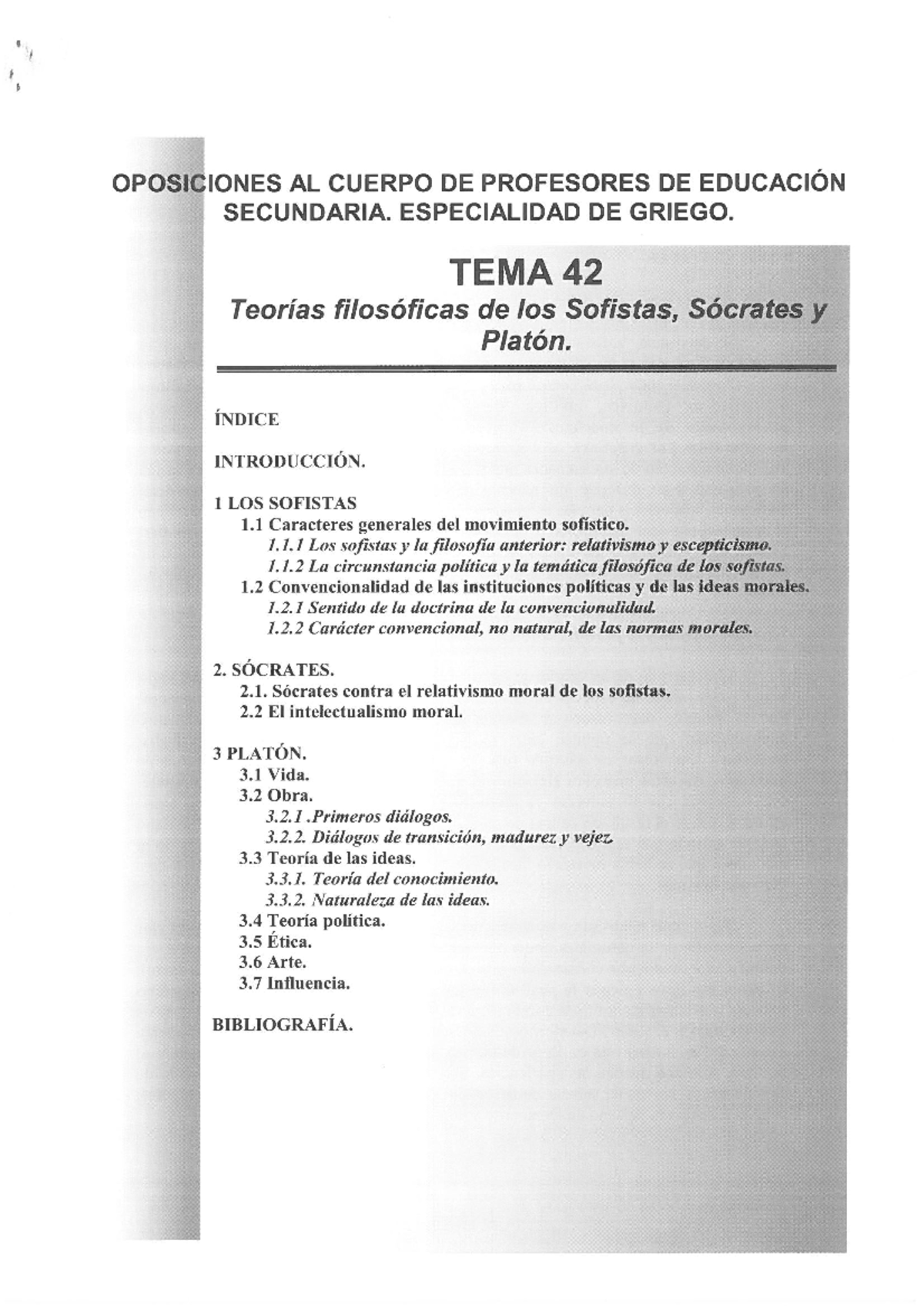 TEMA 42 Griego - jajaja - Filosofía social - Studocu