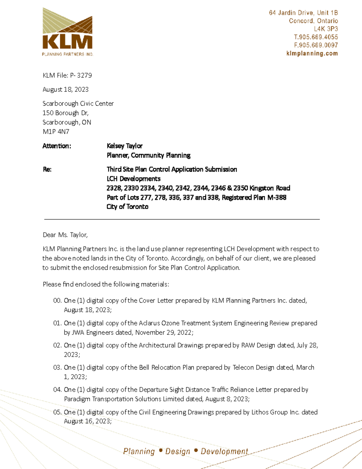 PLN - Cover Letter - 00. Third SPA Submission Cover Letter - KLM File ...