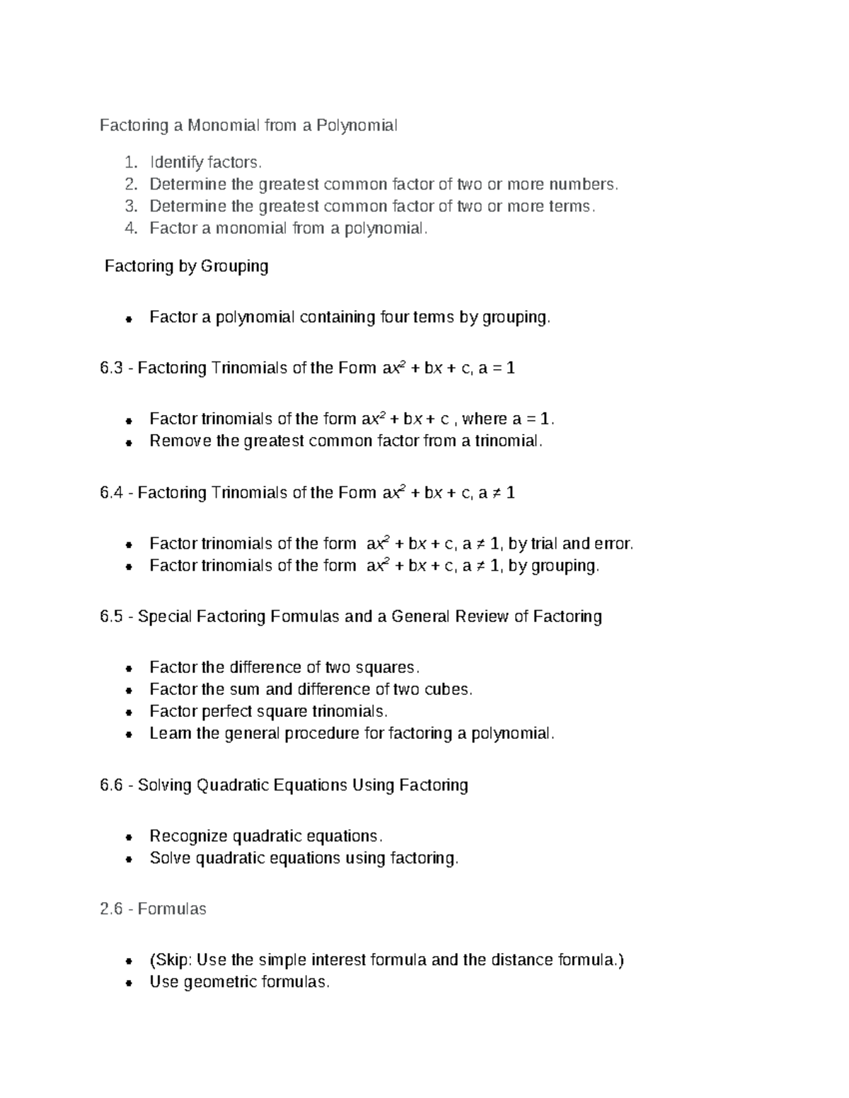 Math 2022-2023 - Google Docs - Factoring a Monomial from a Polynomial 1 ...