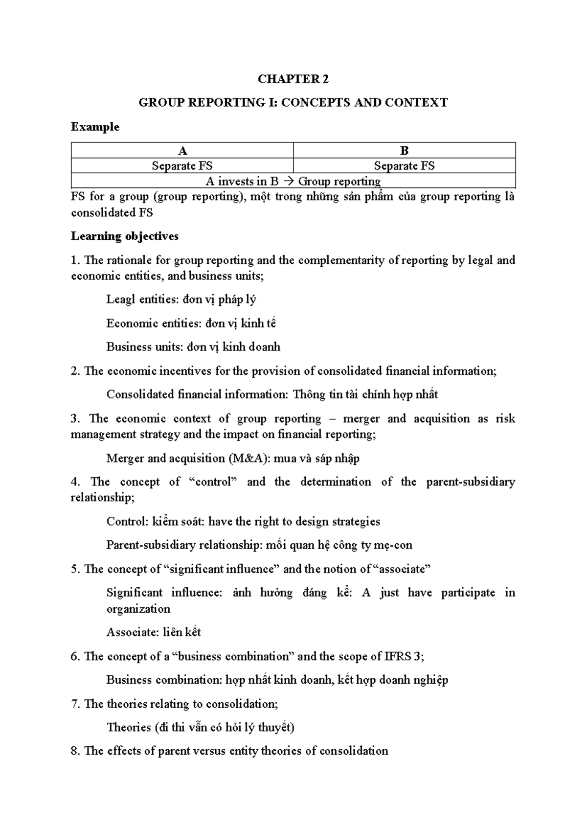 Chapter-2 - text - CHAPTER 2 GROUP REPORTING I: CONCEPTS AND CONTEXT ...