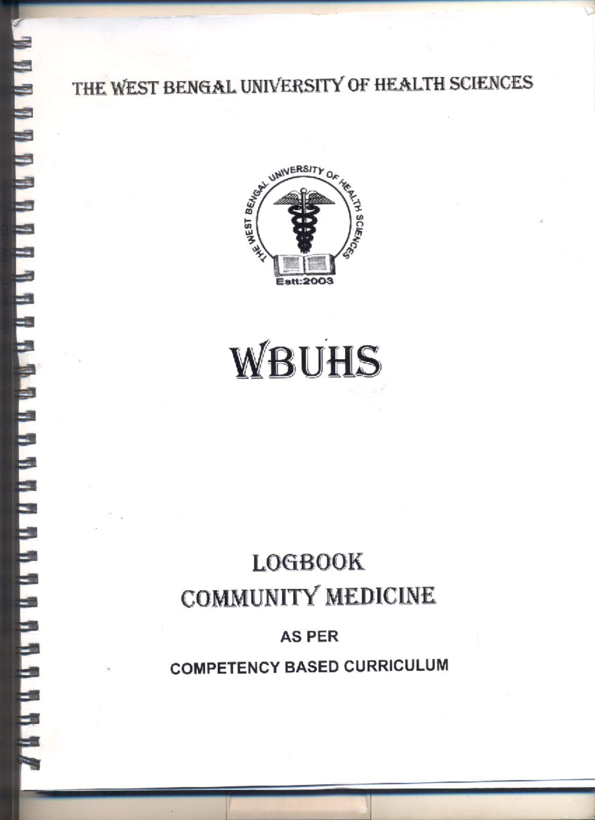 W.B.U - THE WEST BENGAL UNIVERSITY OF HEALTH SCIENCES UNIVERSITY OF ...