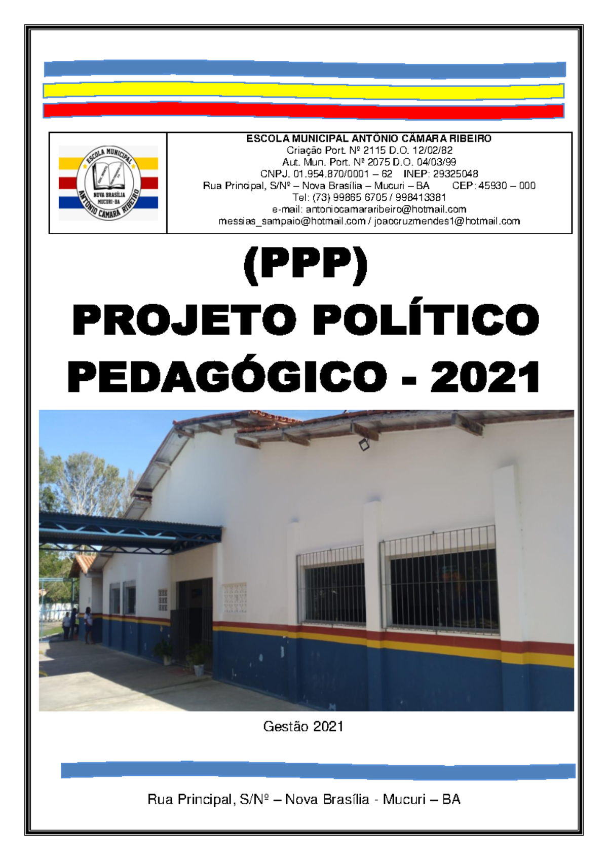 PPP - Projeto Político Pedagógico 2017 - Restruturação 2022. atualizado ...
