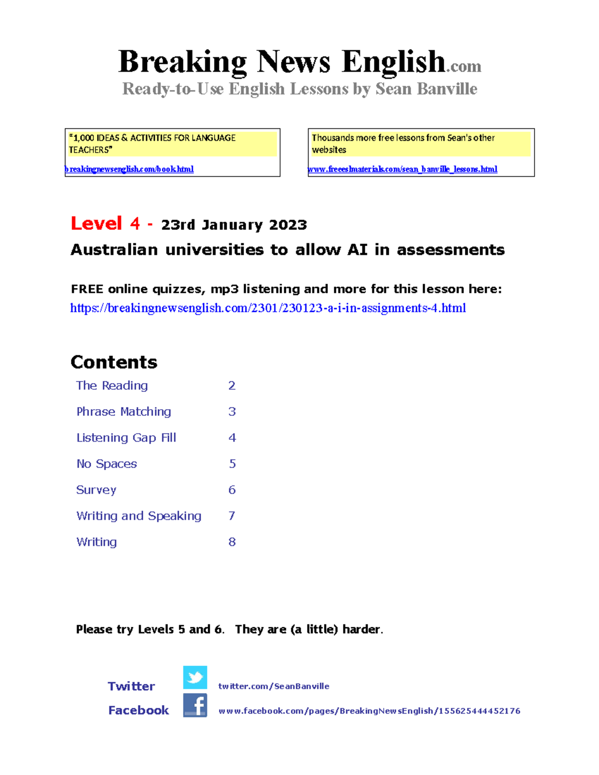 Listening and riding - Breaking News English Ready-to-Use English ...