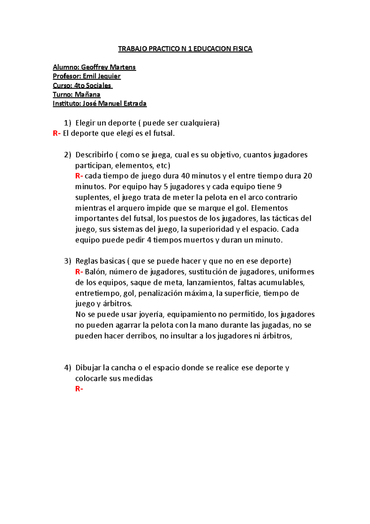 Actividad N°1 educacion fisica - TRABAJO PRACTICO N 1 EDUCACION FISICA ...