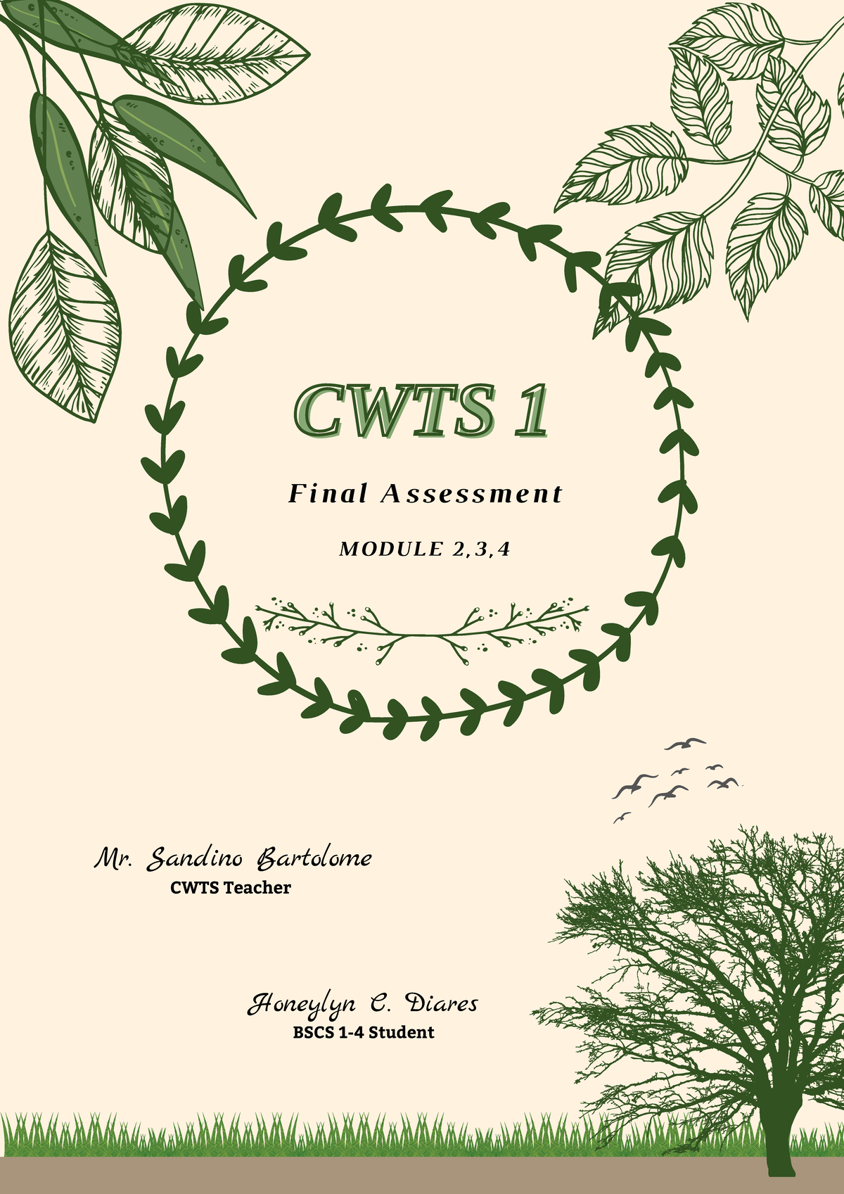 CWTS Final Module - CWTS 1CWTS 1 Final Assessment MODULE 2,3, Mr ...