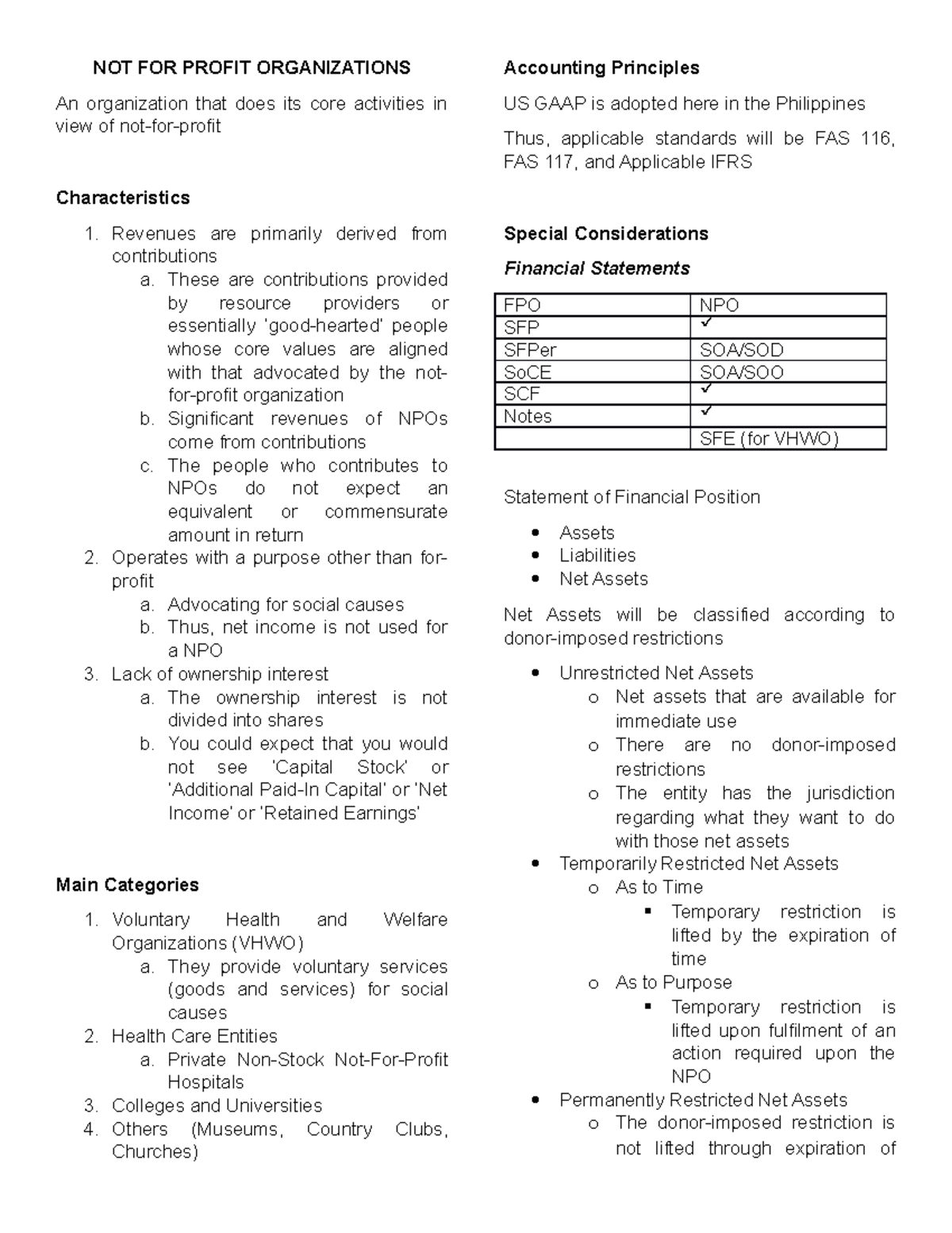 NPO Reviewer - NOT FOR PROFIT ORGANIZATIONS An organization that does ...