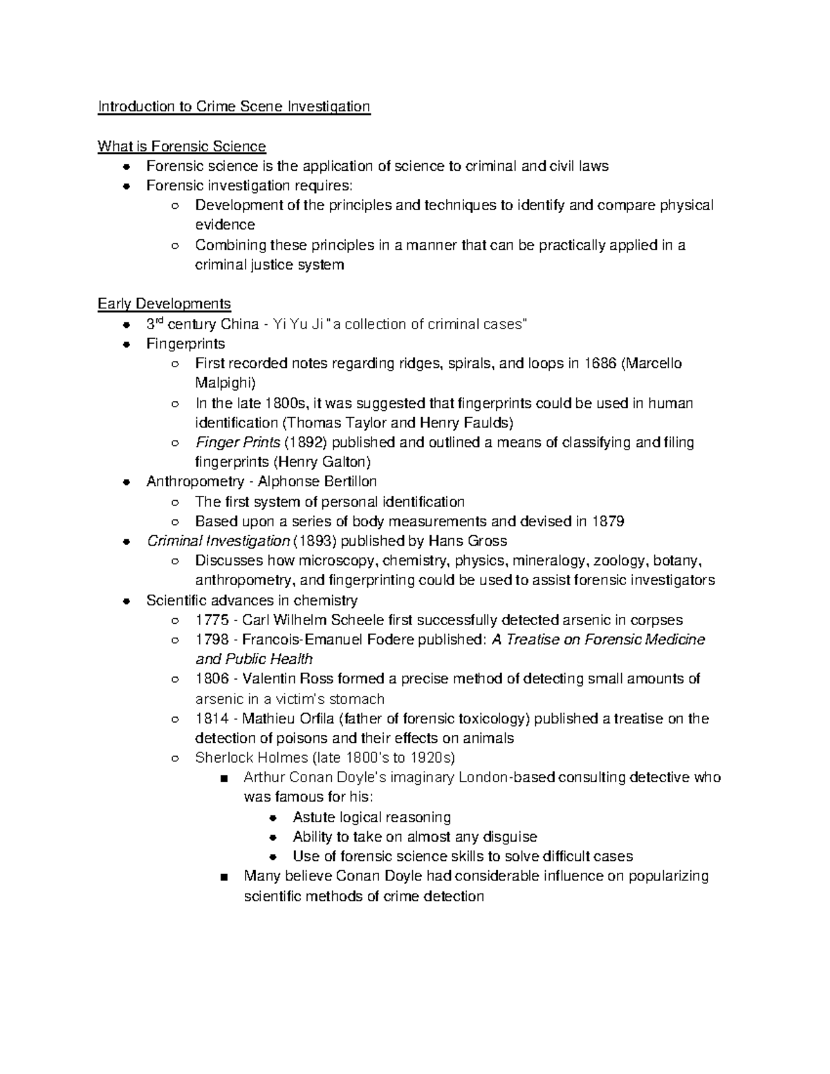 Module 2 - Intro to Crime Scene Investigation - Introduction to Crime ...