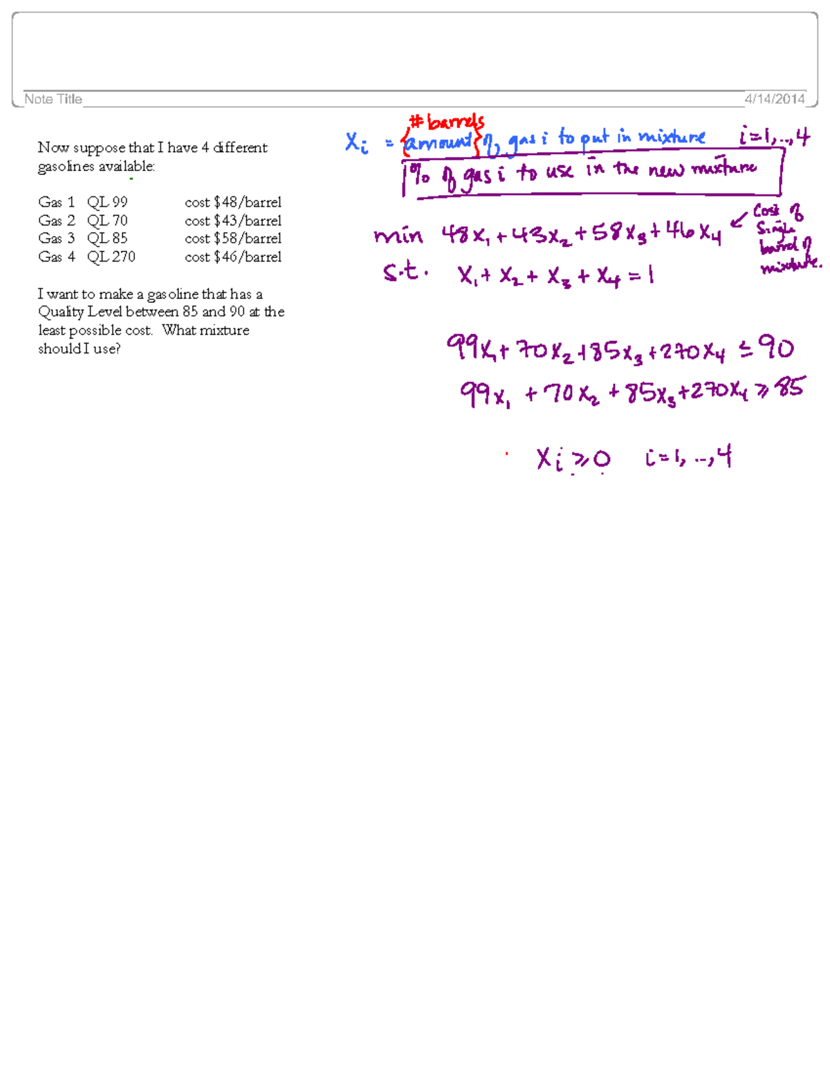 313day7 - Lecture notes 7 - Deterministic Models & Optimization - Now ...