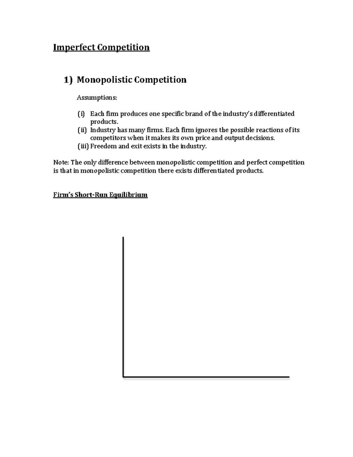 Imperfect Competition - Imperfect Competition 1) Monopolistic ...