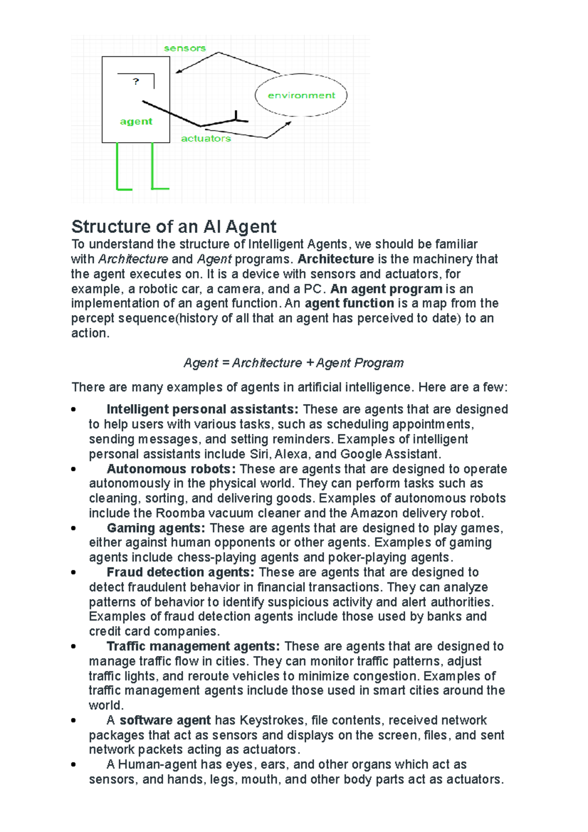 Agents in ai - Structure of an AI Agent To understand the structure of ...