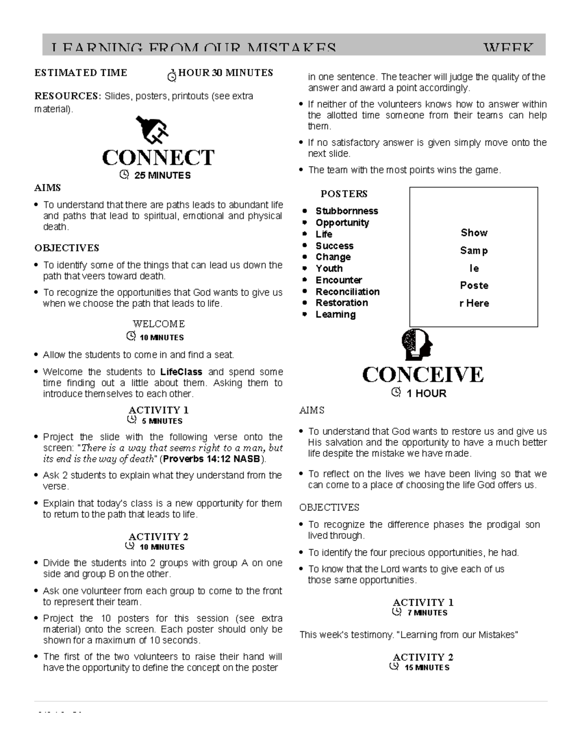 Lifeclass-lessons - 1 | L i f e C l a s ESTIMATED TIME 1 HOUR 30 ...