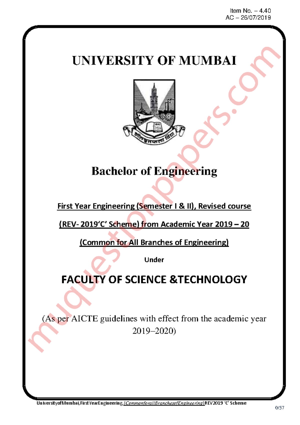 Be first-year-engineering fe-all-branches-semester-1-rev-2019-c-scheme ...