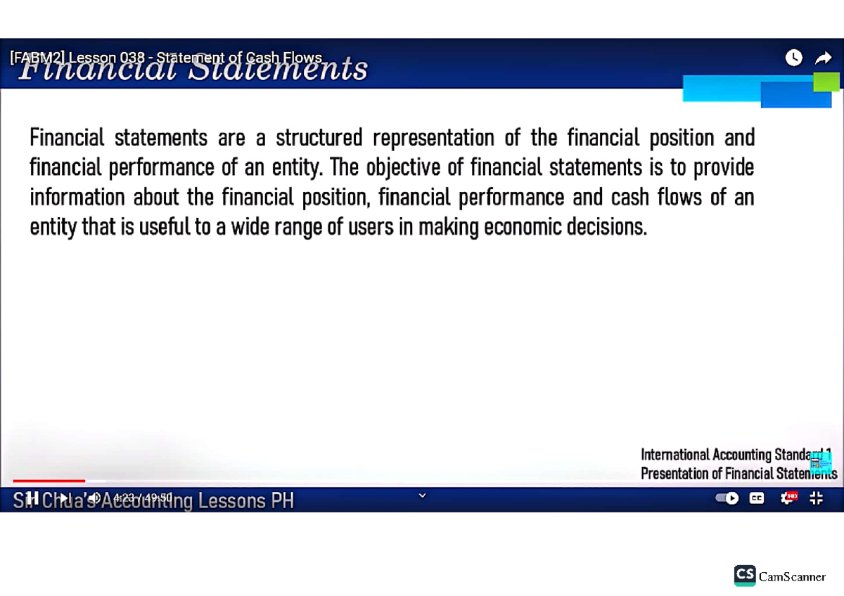 SCF revised - Financial Accounting - Studocu