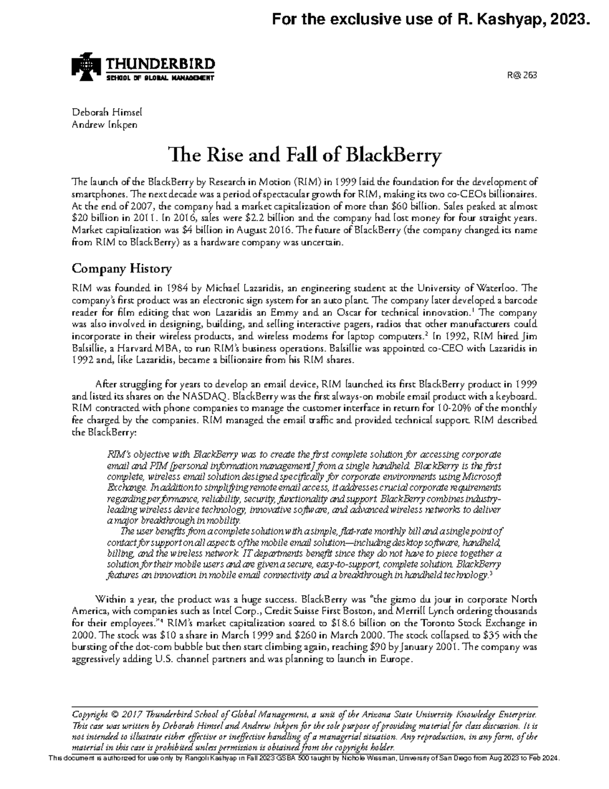 The rise and fall of black berry case - 5# Copyright © 2017 underbird ...