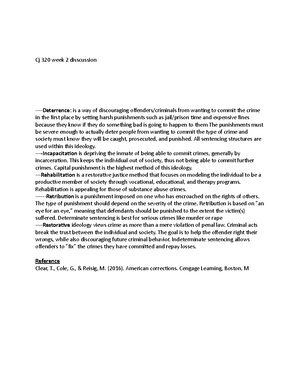 CJ 320 Milestone 1 - assignment - CJ 320 Milestone One GARTEE KENNEDY 1 ...