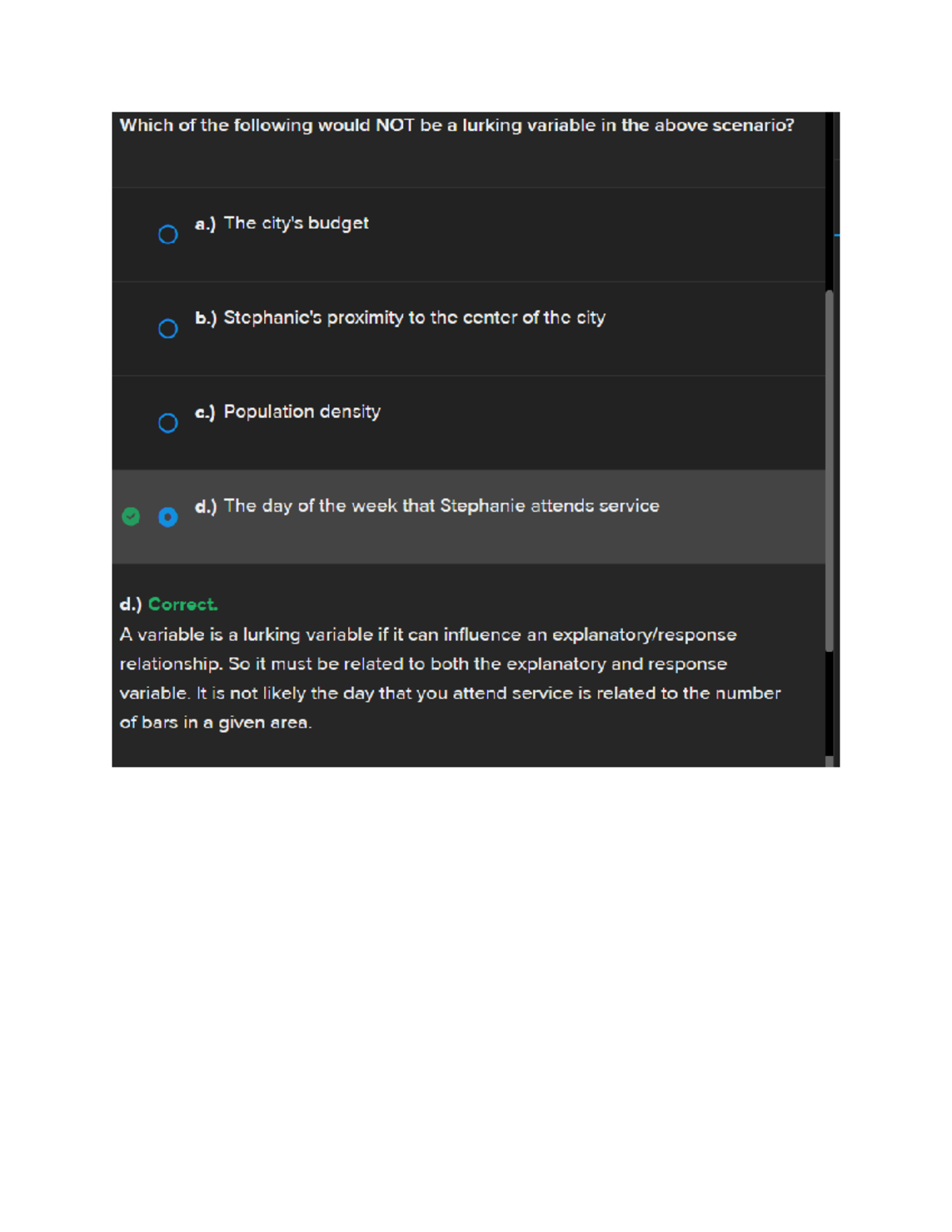 2 - quiz and answers part 5.2 - MAT 240 - Studocu