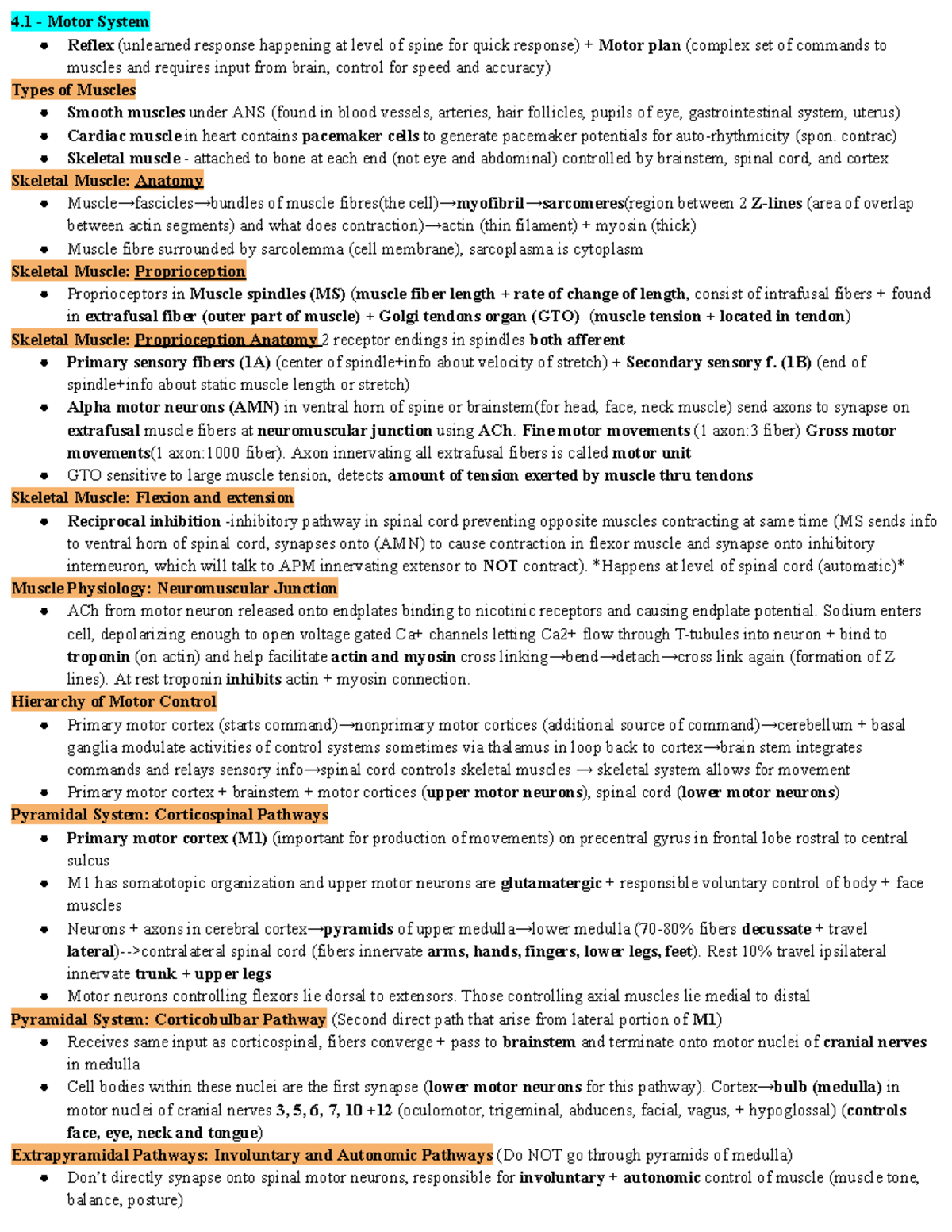 FBBC Exam 4 Study Guide - In-depth and detailed summary of lecture ...