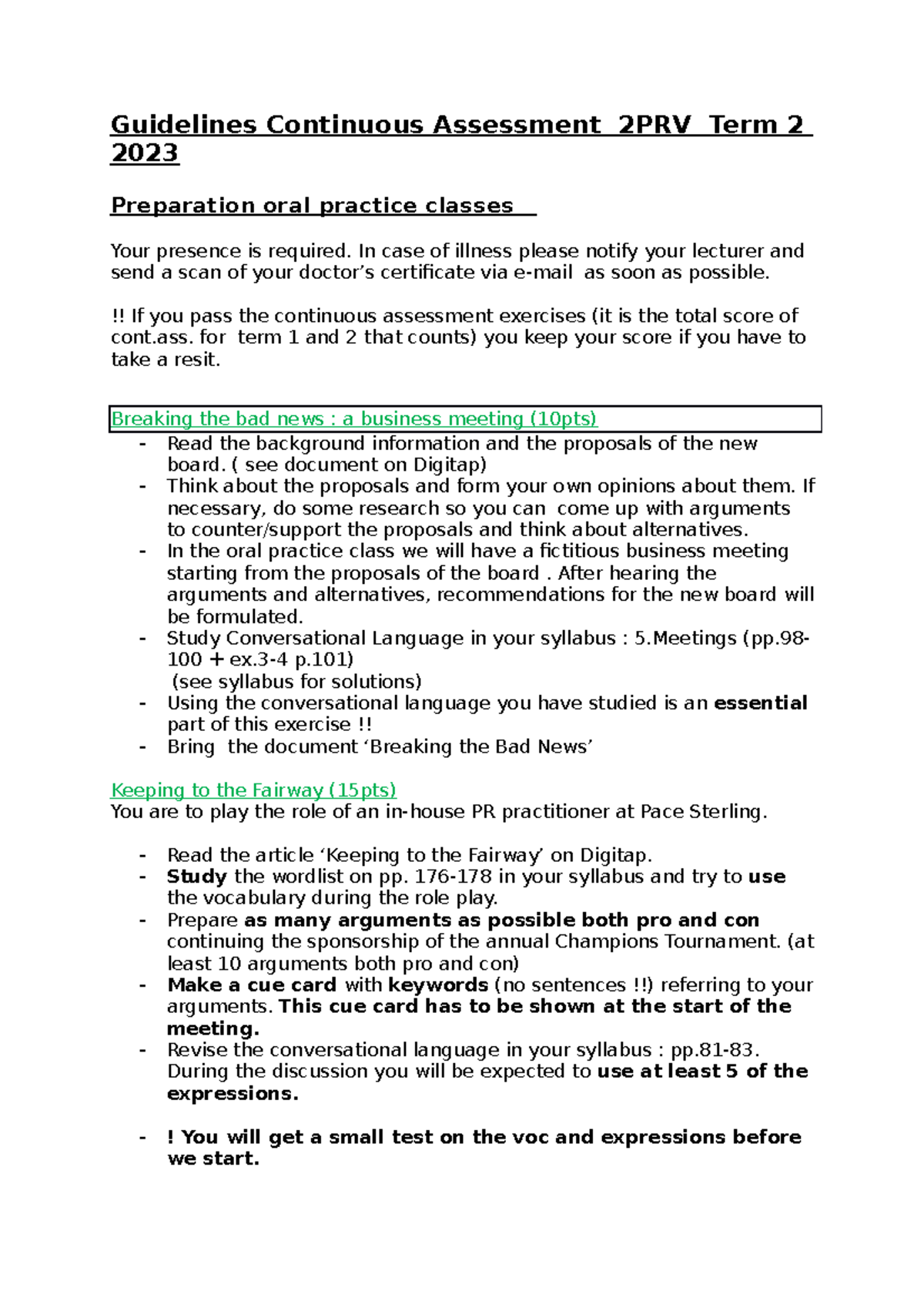 Guidelines assignments continuous assessment term 2 2023(62 ...