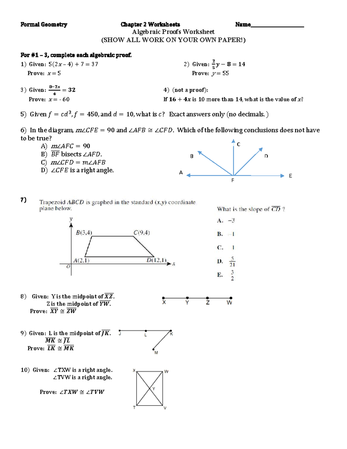 Algebraic Proofs Wk - sssSSSSSSSSSSSSSSSSSSSSSSS - Formal Geometry ...