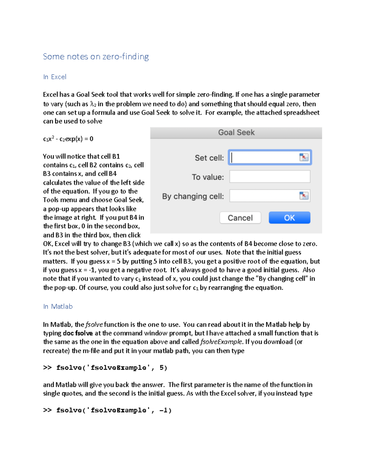 Zero-finding - Zero-finding content on this topic - Some notes on zero ...