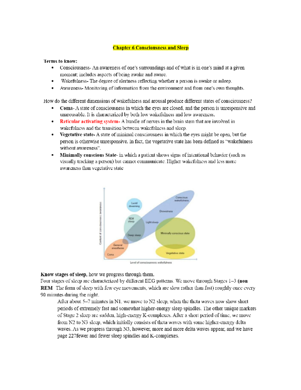 Sleep & Memory - PSYCHOLOGY - Chapter 6 Consciousness and Sleep Terms ...