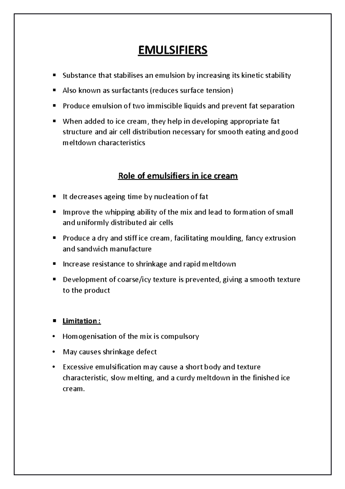 Emulsifiers - HYDROPHILIC - LIPOPHILIC BALANCE (HLB)CONCEPT Introduced ...