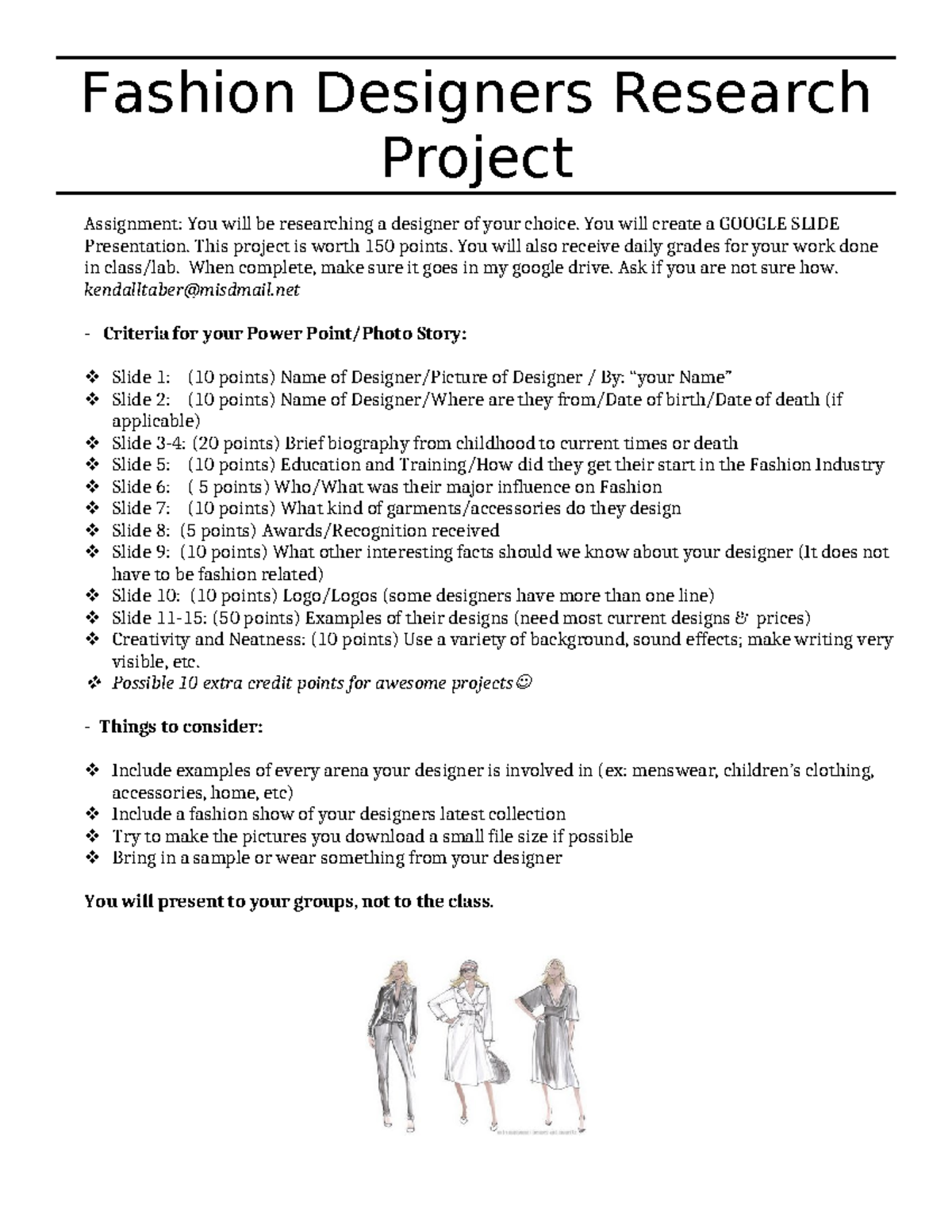 Fashion designers research project - Fashion Designers Research Project ...