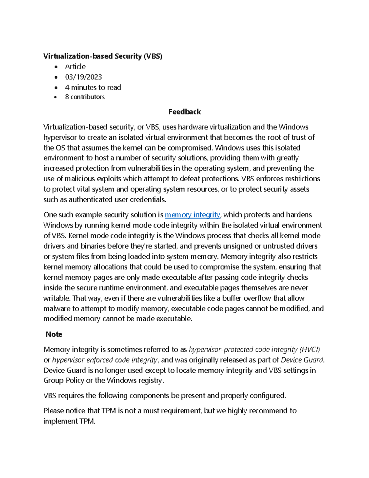 Document 31 (33) - Bob - Virtualization-based Security (VBS) • Article ...