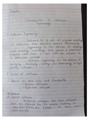 Software Engineering 2019 2018 Solutions - Computer Engineering - Studocu