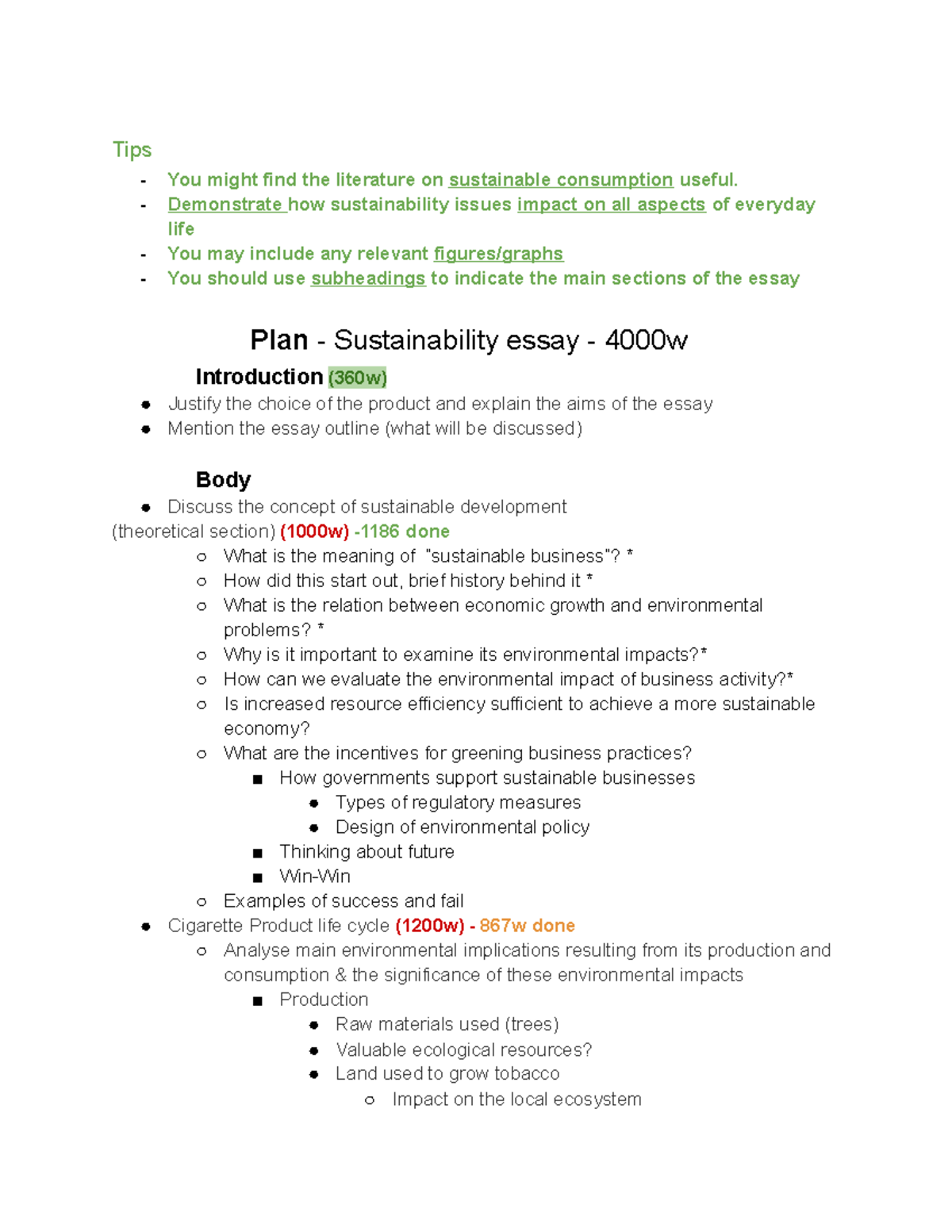 sustainability Proposal plan - Tips - You might find the literature on ...
