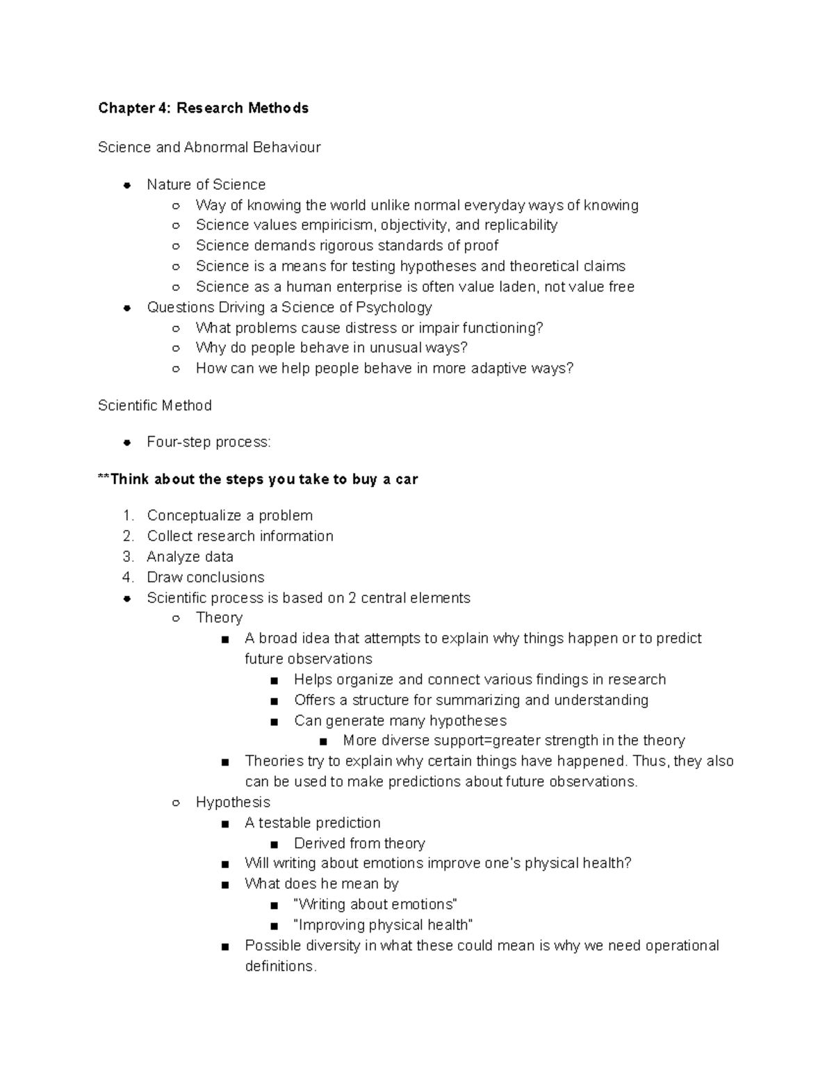 Chapter 4 Research Methods - Chapter 4: Research Methods Science and ...