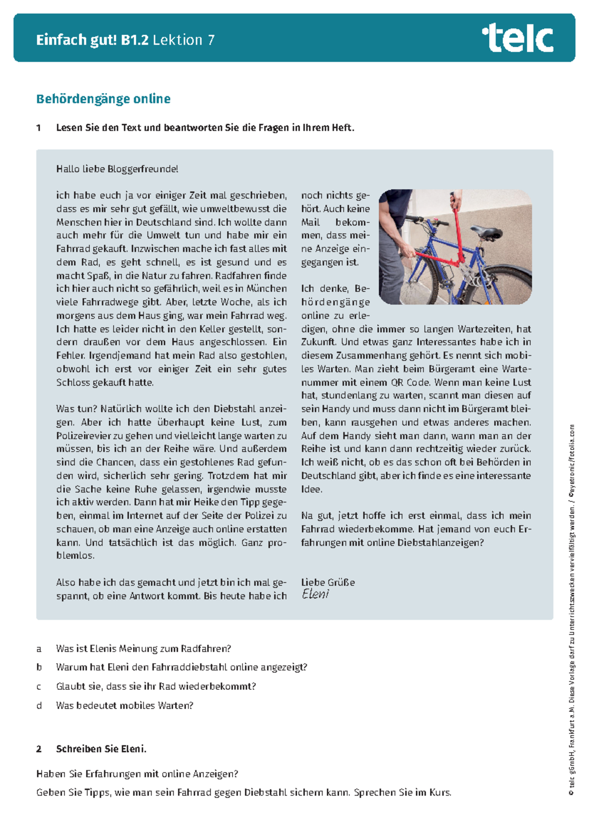 Einfach gut B1 - Telc deutsch b1 lesen verstehen - Einfach gut! B1 ...