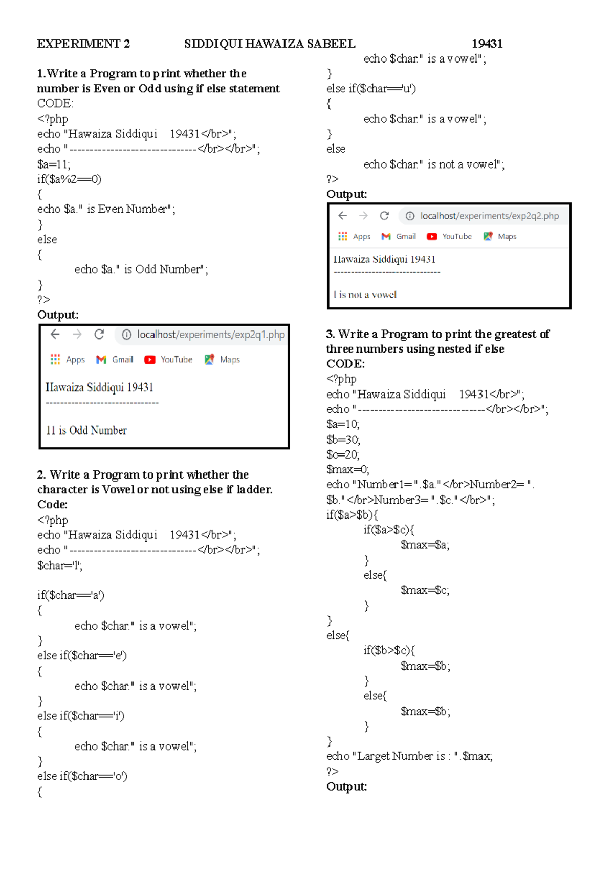 EXP 2-1 - Hdd - 1 a Program to print whether the number is Even or Odd ...