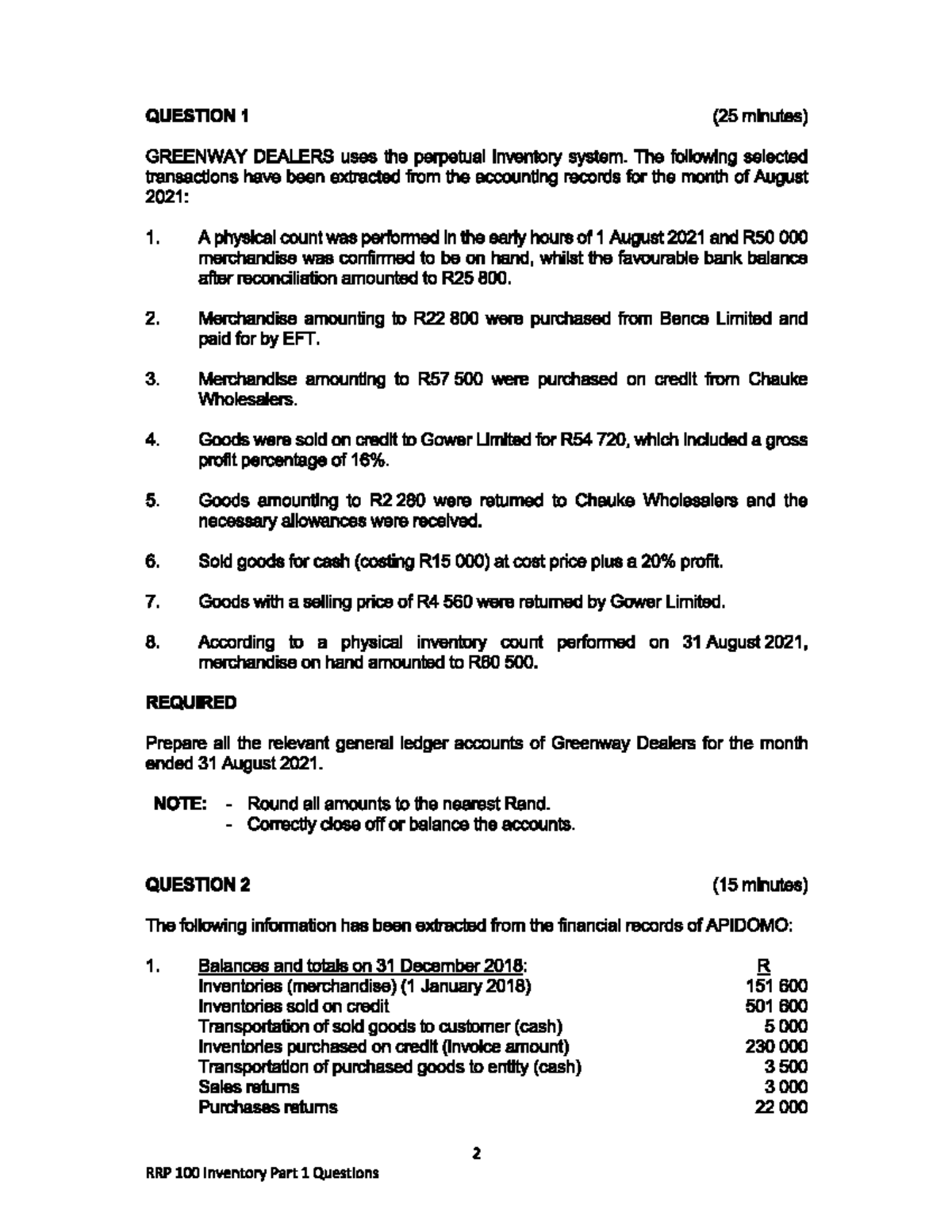 Inventory practices - BUS100 - Studocu